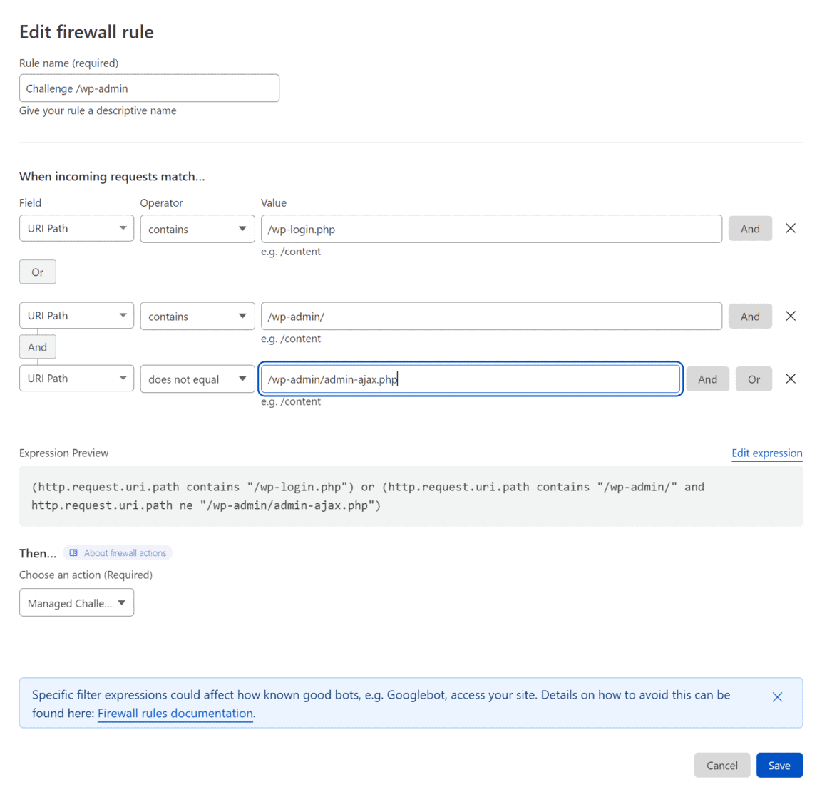 Protecting the WordPress Admin Login with Cloudflare - Managing WP